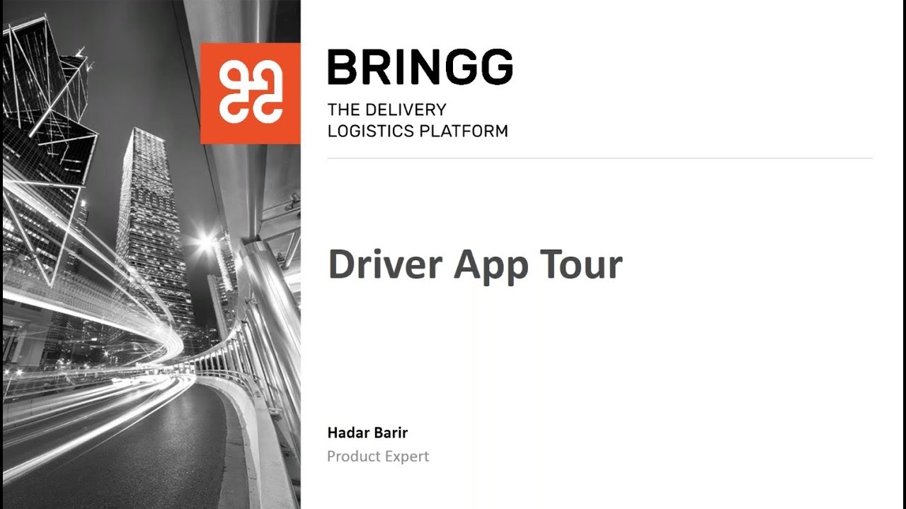 Webinar: Bringg Driver App Tour - YouTube