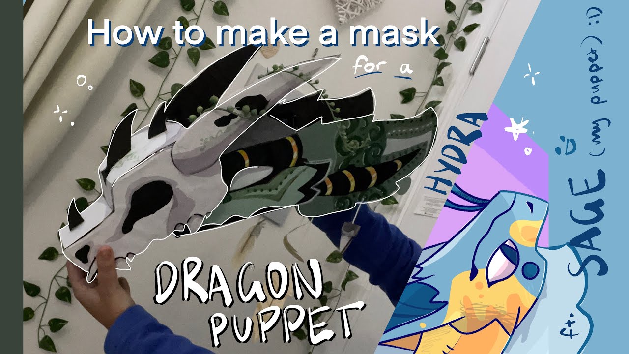 How to make a MASK for a DRAGON PUPPET ‼️‼️ - YouTube