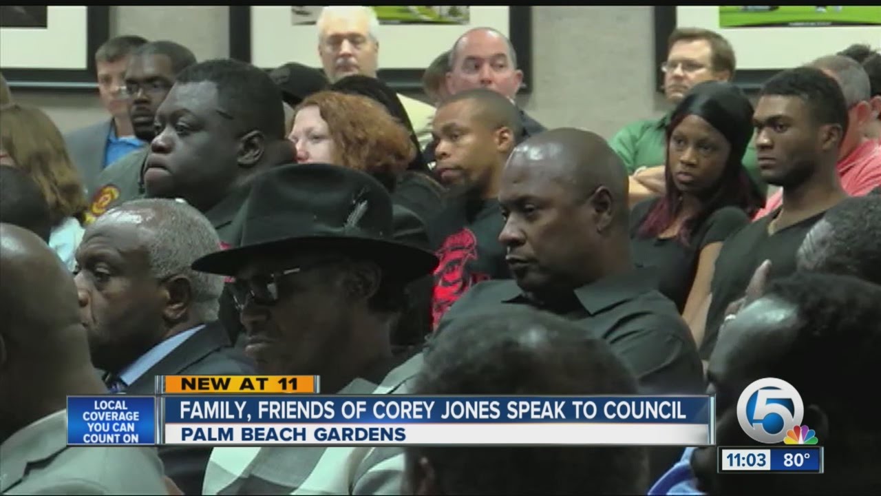 Family, friends of Corey Jones speak to council - YouTube