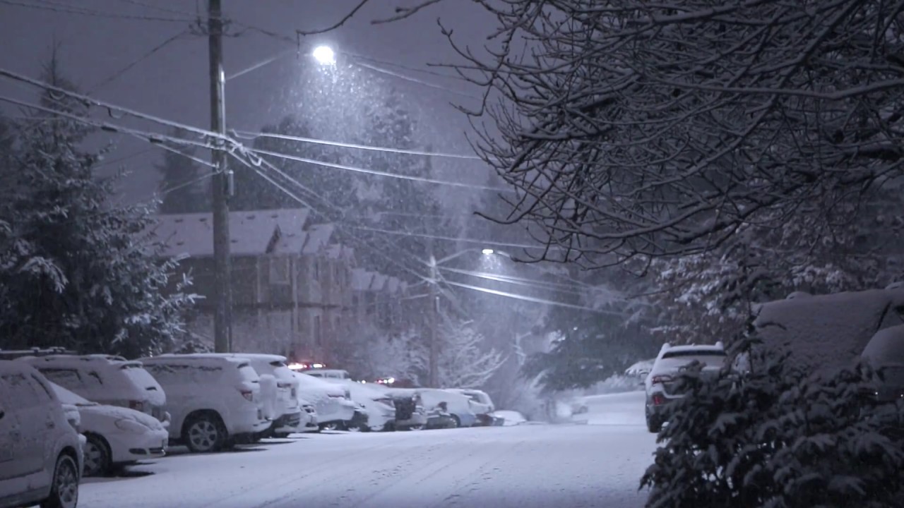 Midnight Snow | Seattle - Sights & Sounds - YouTube