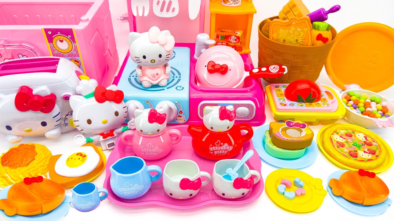 18 Minutes Satisfying With Unboxing Hello Kitty Kitchen Playset, Pink ...