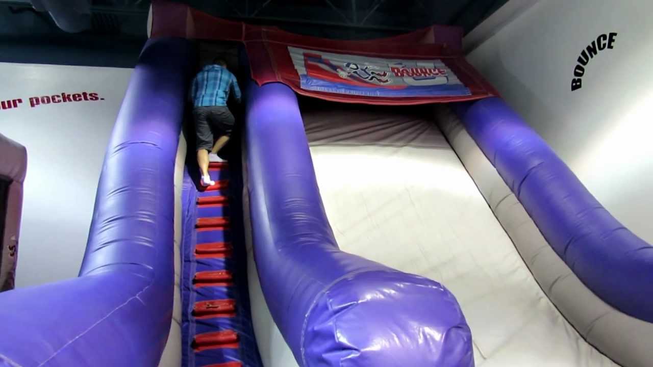Big slide at Bounce U - YouTube
