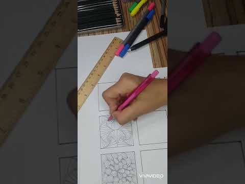 Çizgi Çalışması 2 - zentangle- doodle- görsel sanatlar- 9. sınıf- uzaktan eğitim