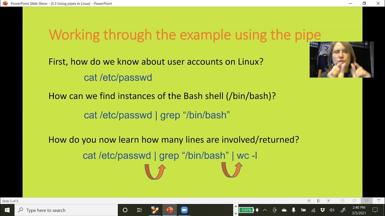 "Introduction to Linux", Understanding Pipes - YouTube