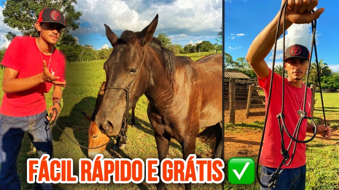 COMO FAZER CABRESTO EM 05 MINUTOS - YouTube