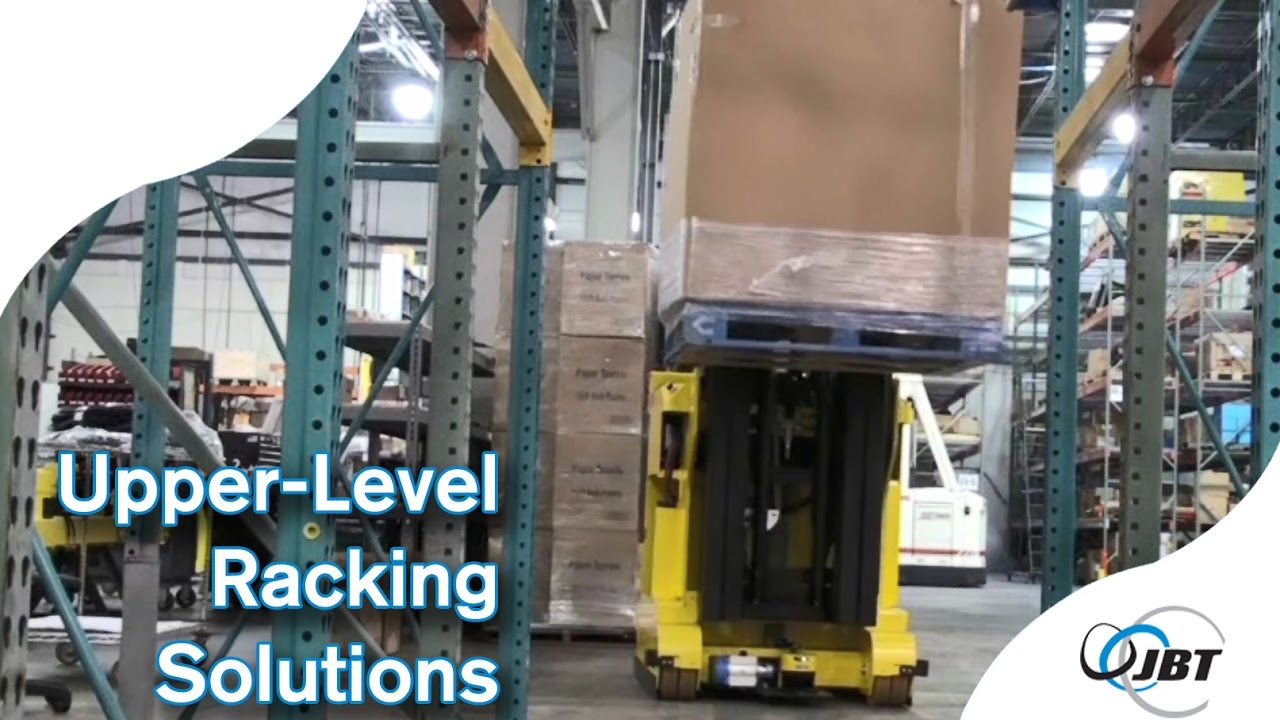 Upper Level Racking AGV Solution - YouTube
