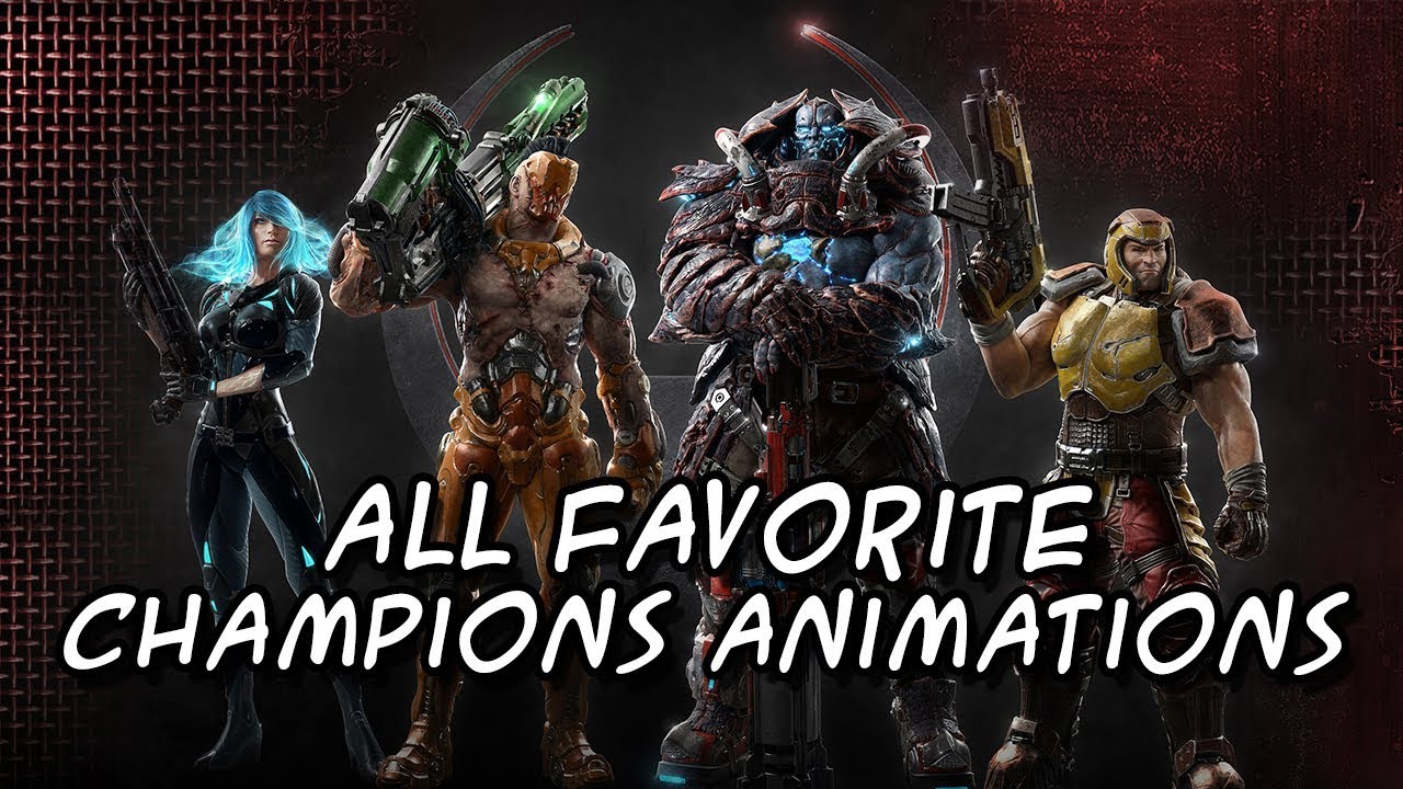 Quake Champions - All "Favorite Champion" Animations. - YouTube