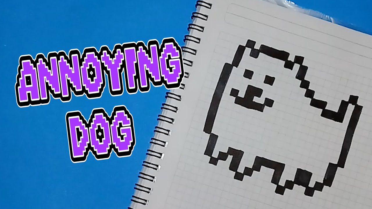 COMO DIBUJAR A ANNOYING DOG PIXEL ART - UNDERTALE - PIXELADOS - YouTube