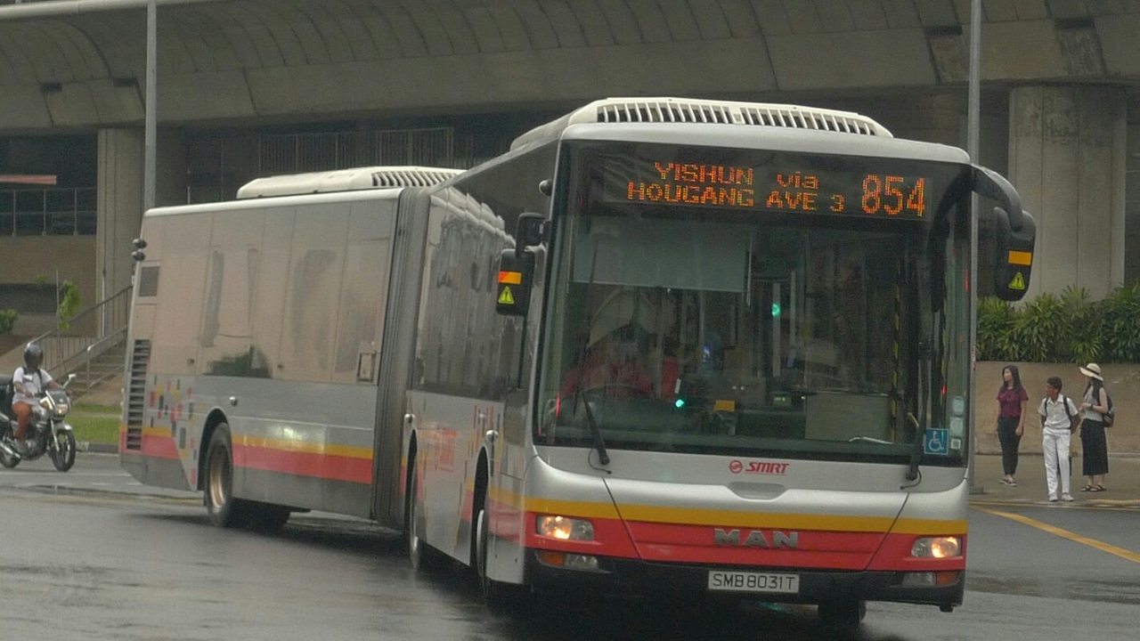 SMRT Bus Service 854, SMB8036E - YouTube
