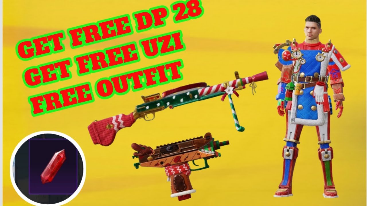 GET FREE DP 28 SKIN | UZI SKIN | MERRY TIDINGS SET PERMENENT FREE ...