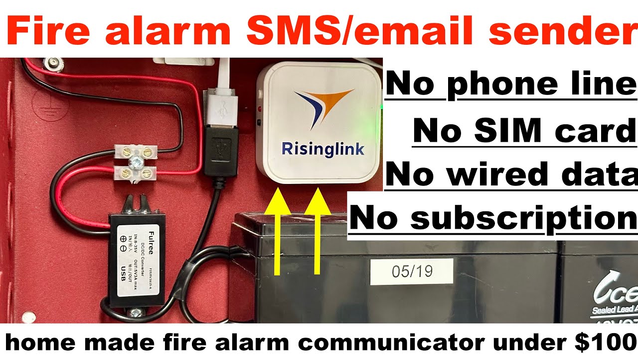 home made Fire alarm communicator for under $100 no phone line, no sim ...