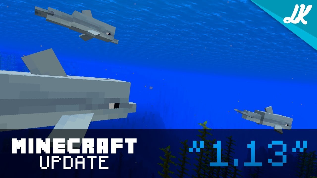 Minecraft Update 1.13 : ปลาโลมา! 🌊 - Snapshot 18w15a - YouTube