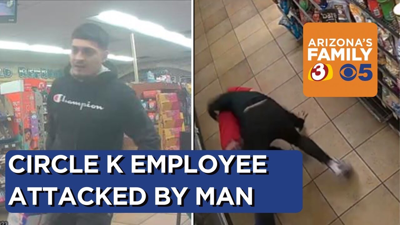 Robbery suspect attacks employee at Glendale Circle K - YouTube