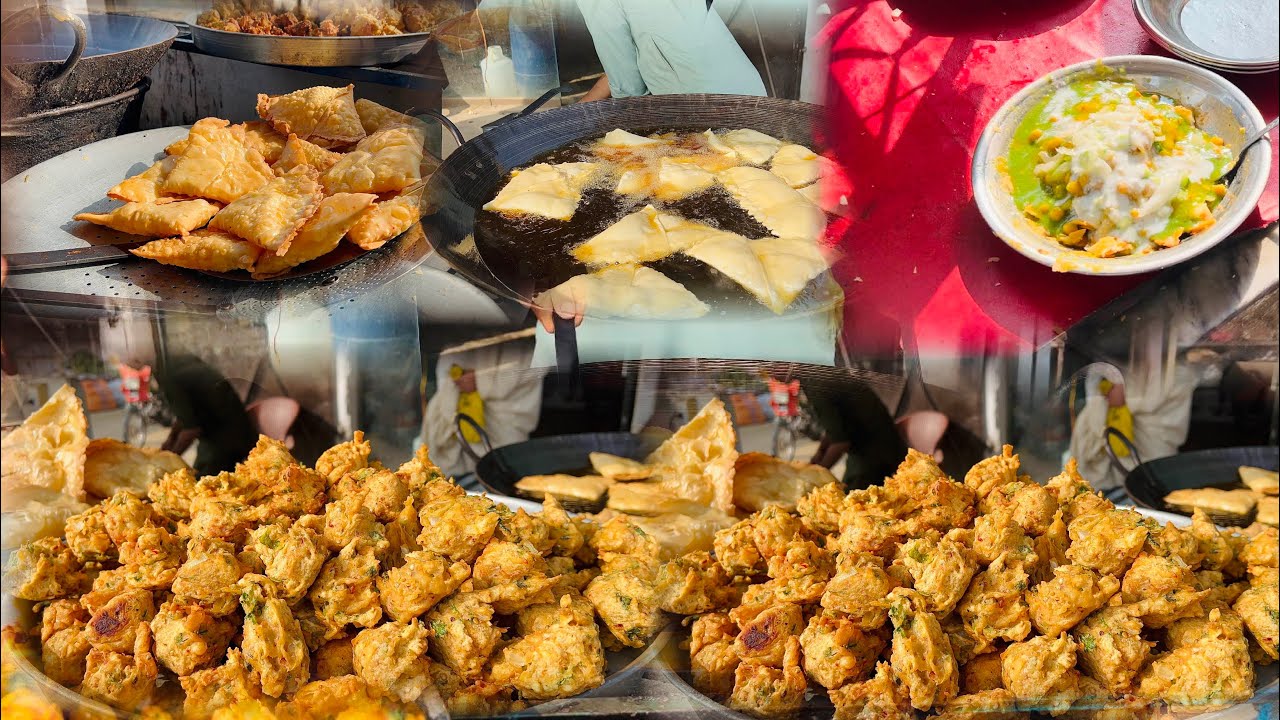 Village Street Food Samosa Cooking ~ Small Town Food | Trying Mutton ...