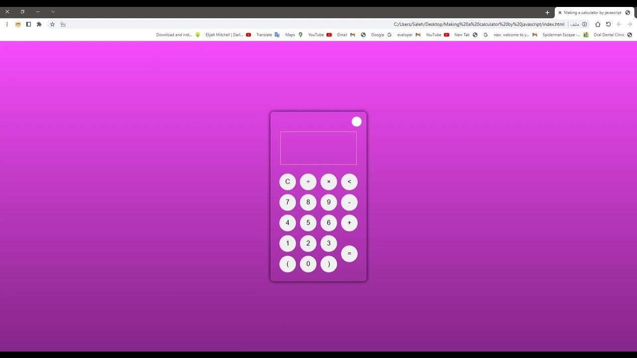Making A Calculator By Javascript final - YouTube