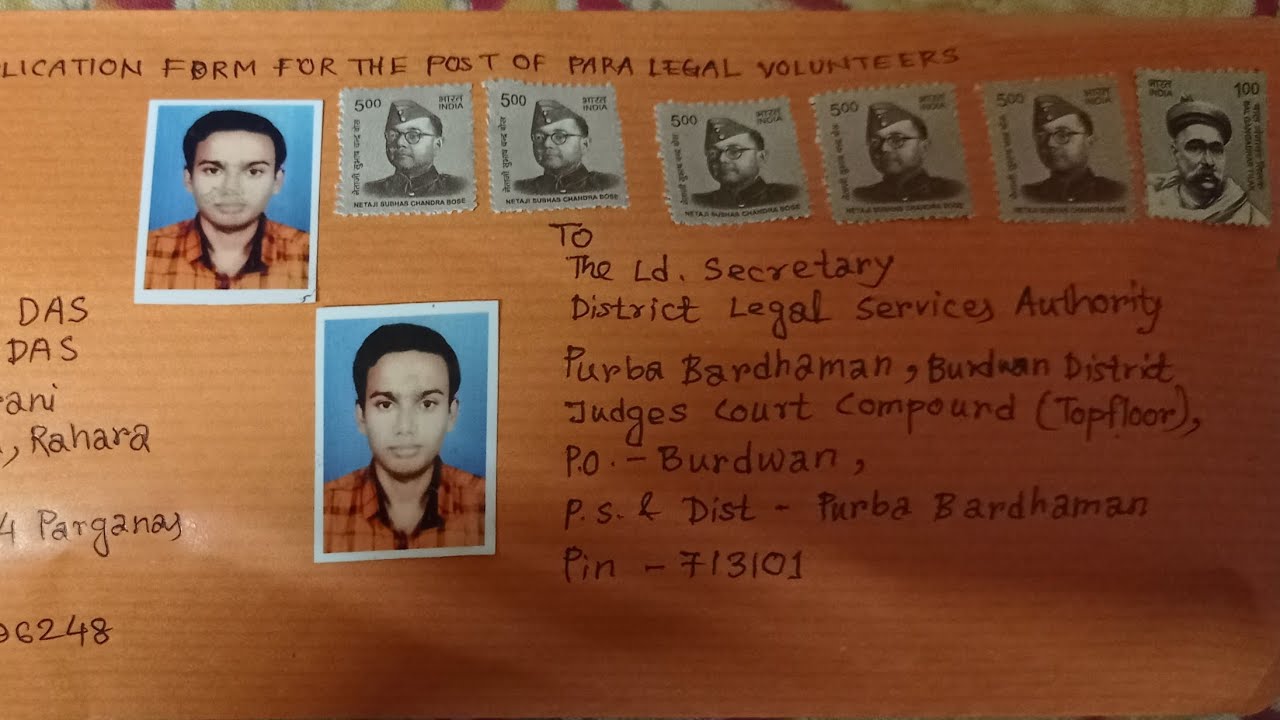 self addressed envelope || one self addressed envelope affixing postage ...