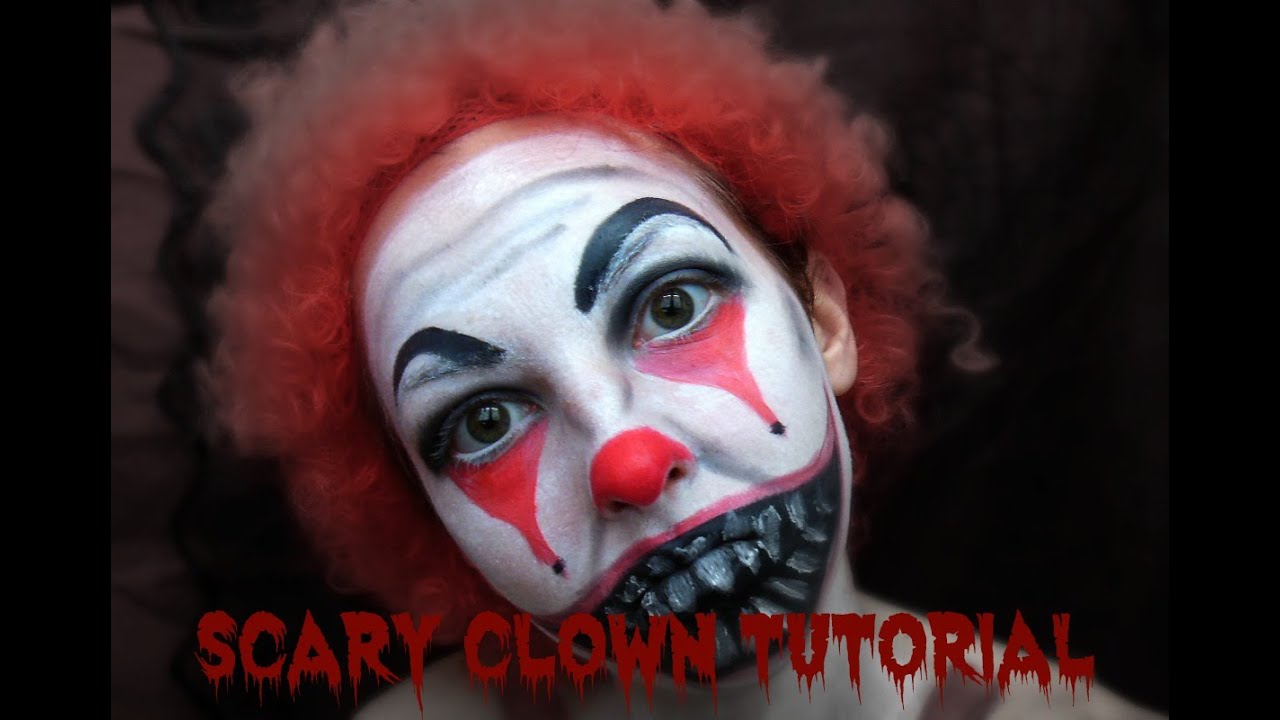 HALLOWEEN Make Up Tutorial (Scary Clown) - YouTube
