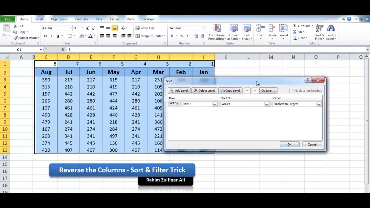 21 Reverse The Columns Sort Filter Trick Excel Basement YouTube 21-reverse-the-columns-sort-filter-trick-excel-basement-youtube