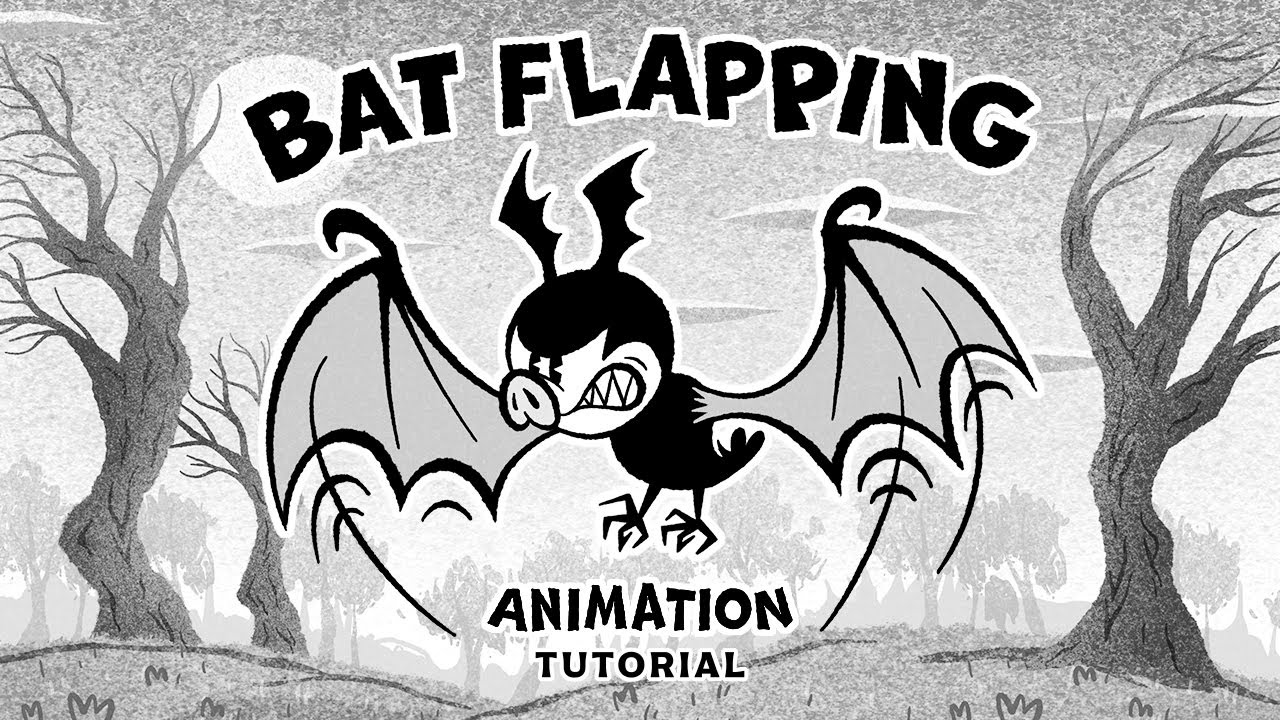 Procreate Animation｜The bat flaps its wings in the night!!｜Tutorial for ...