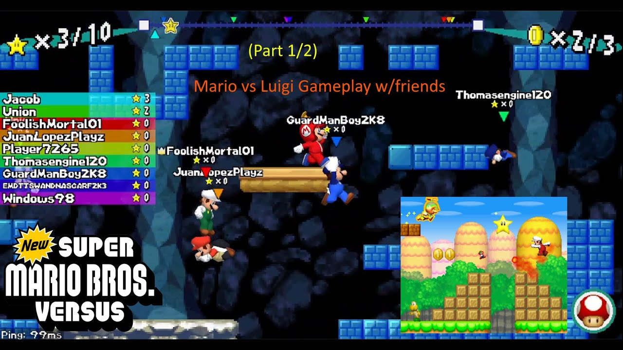 Mario Vs Luigi Gameplay w/friends (Part 1/2) (READ DESC) - YouTube
