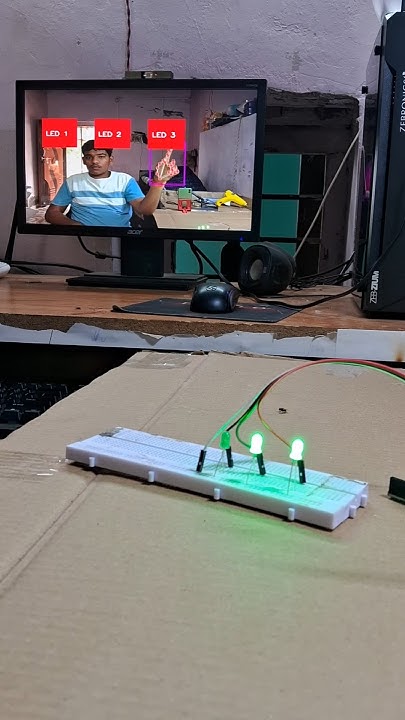 Led Light Cantrol On Hand Gesture 🙋♂️ Arduinounoprojects Arduinoproject Experiment Shorts