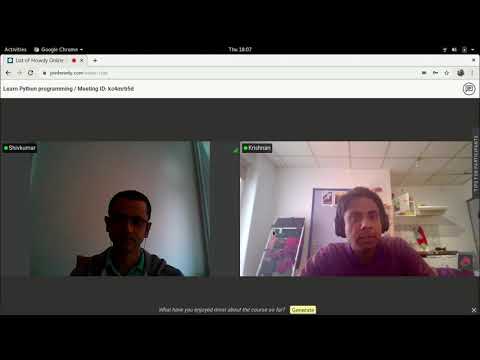 Session 11: Online Python programming - YouTube