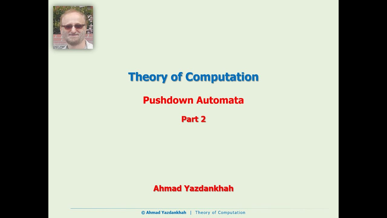 Theory Of Computation Lec 11 Pushdown Automata Part 2 Youtube