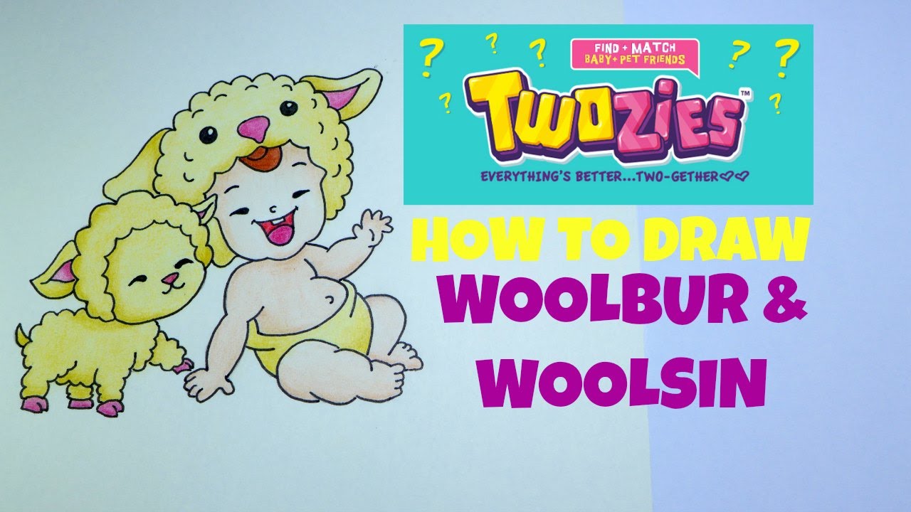 How to Draw Twozies Season 1 Woolbur and Woolsin Colored Pencil Drawing ...