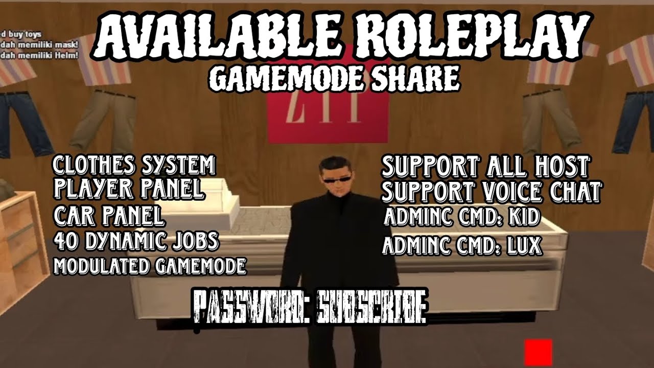 AVAILABLE ROLEPLAY V2 SHARE GAMEMODE [ GTA SAMP ] - YouTube