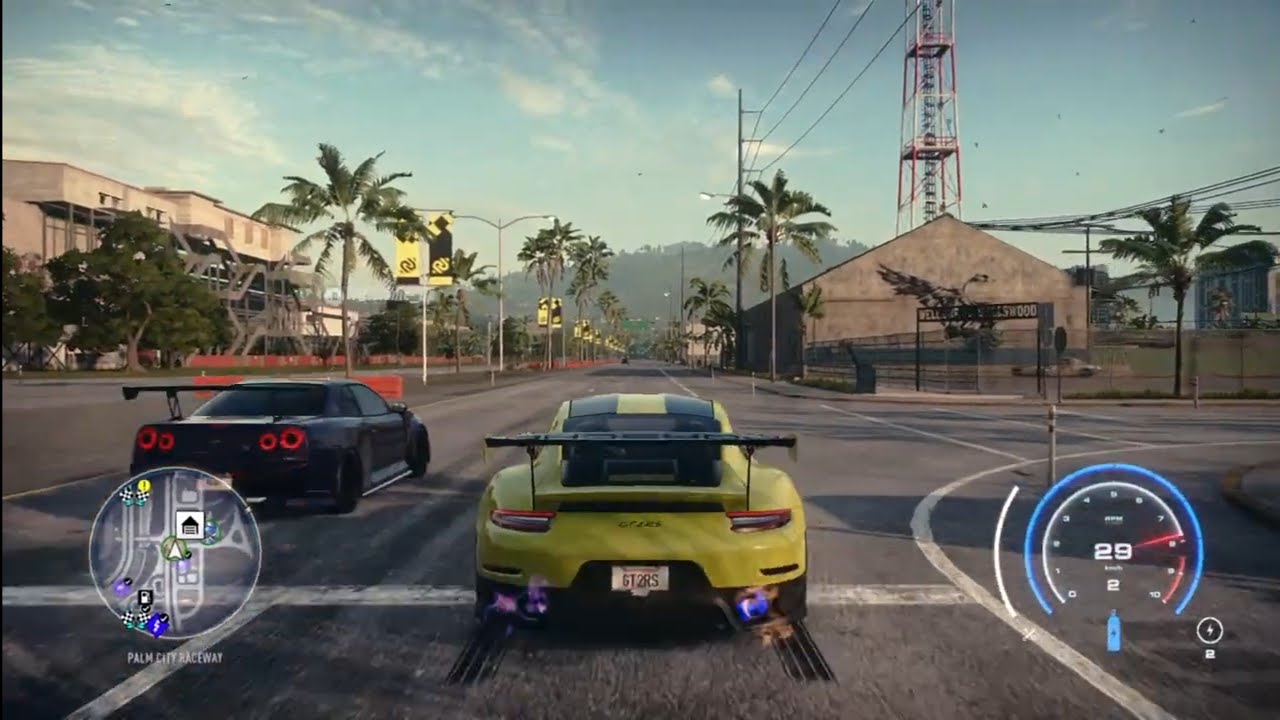 NFS Heat - Porsche 911 GT2RS vs Nissan Skyline GT-R R34 - YouTube