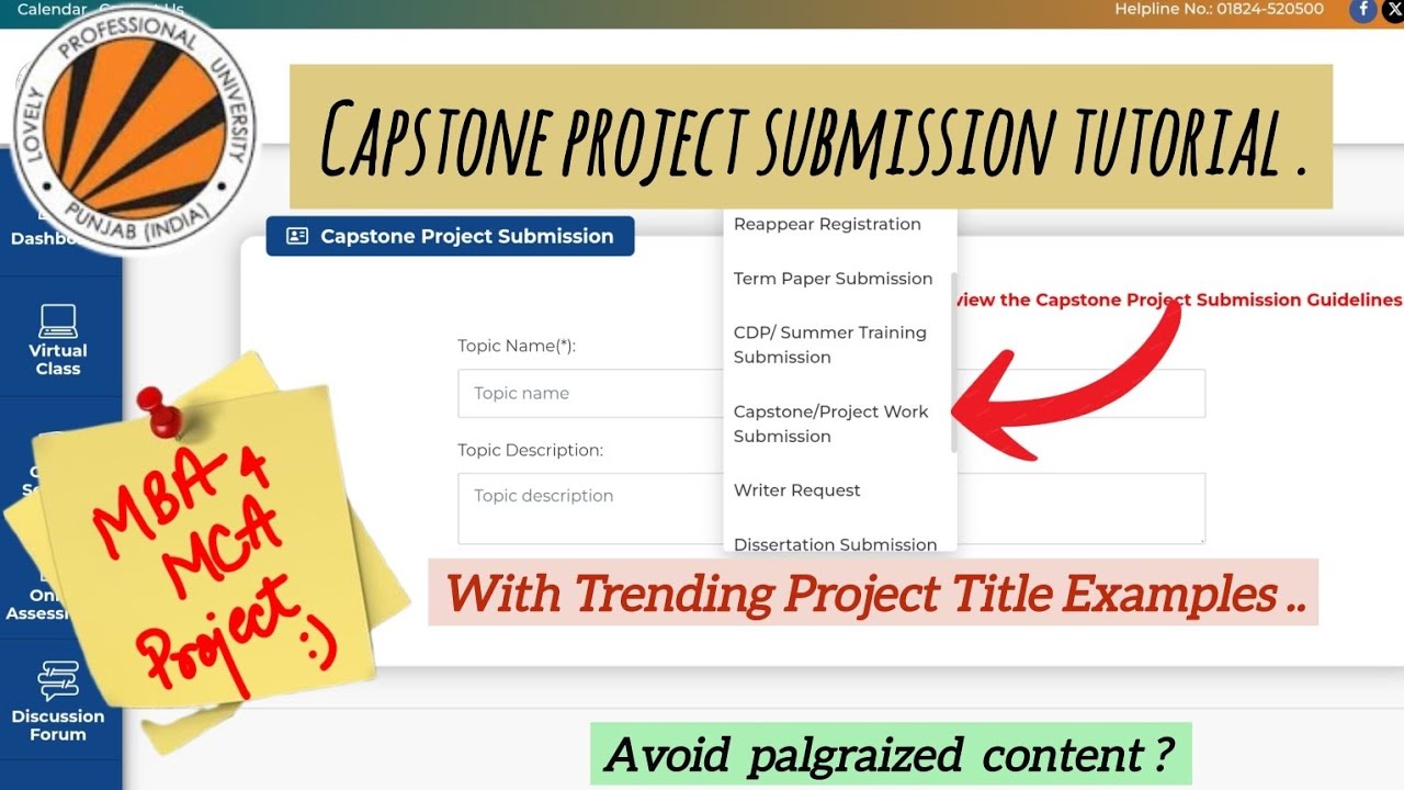 LPU CAPSTONE PROJECT Using Trending Project Titles 🔥Detailed CAPSTONE ...