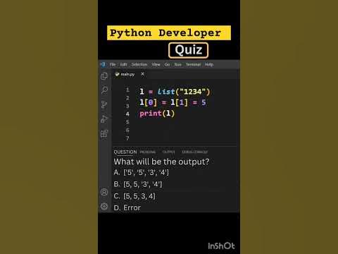quiz for a python developer part #6 #python #quiz #pythonquiz #listinpython - YouTube