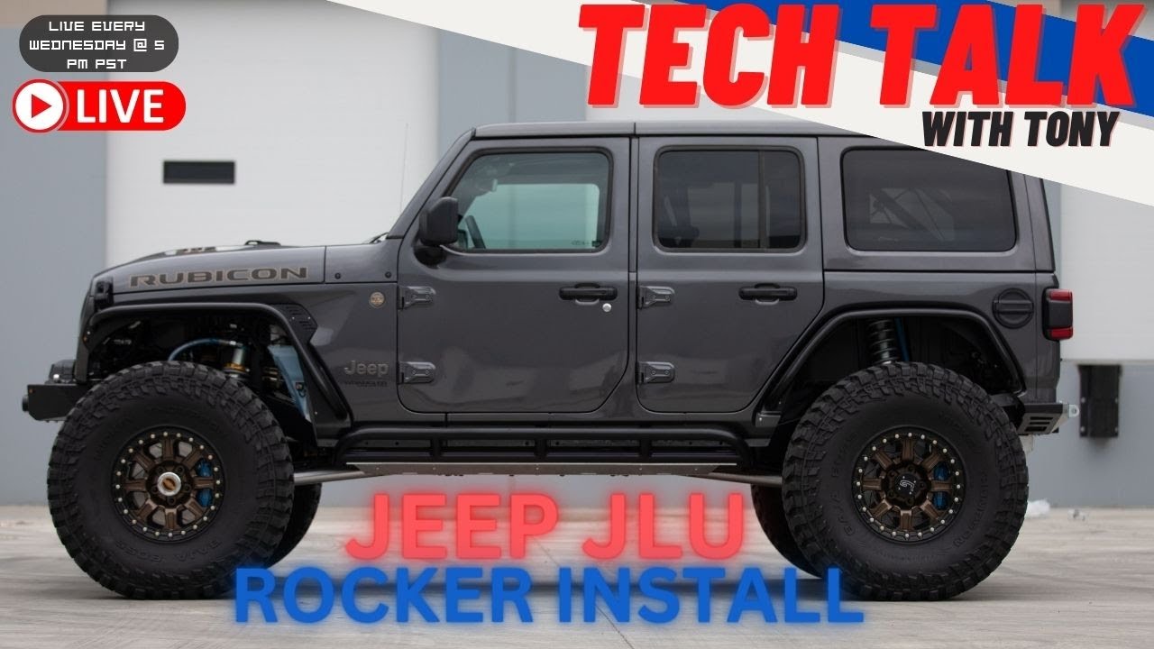 A Close Look At Our JEEP JLU Frame Mounted Rock Sliders! We Install ...