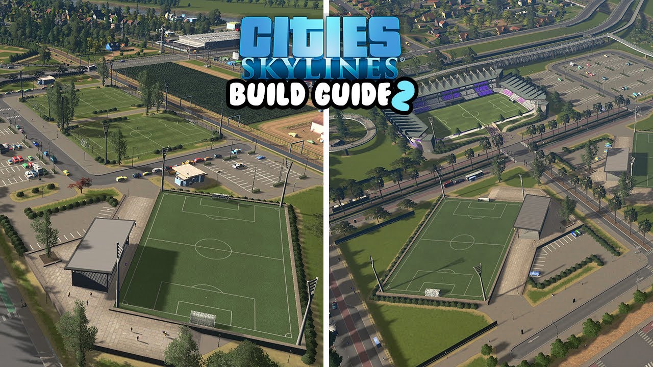 Sports Village & Lower League Stadium In Cities Skylines! | 25 Tiles ...