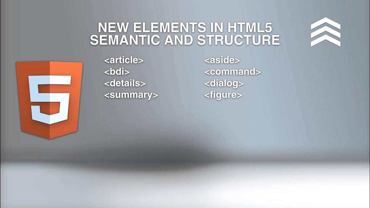 New Elements in HTML5 - YouTube