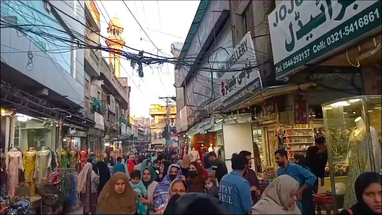 The Lively Anarkali Bazaar Jehlum Pakistan | Amazing Walking Tour Of ...
