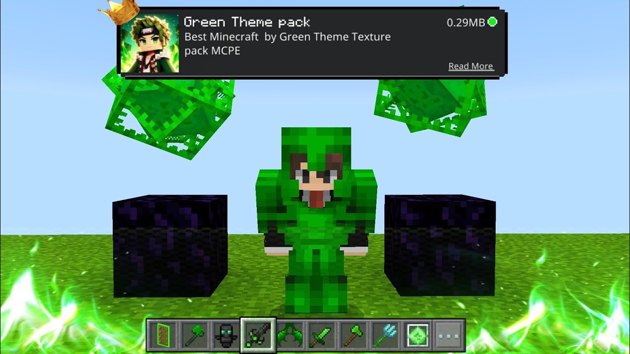 Best Minecraft Green Theme Texture pack MCPE 🥇 1.21😙😙🇳🇵🇳🇵#minecraft ...