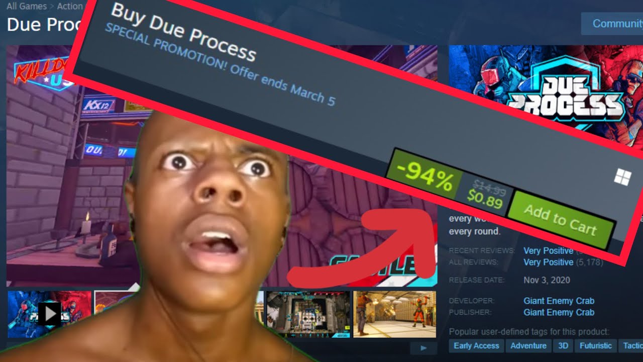 I SPENT 89 CENTS ON THIS GAME!(Due Process) - YouTube