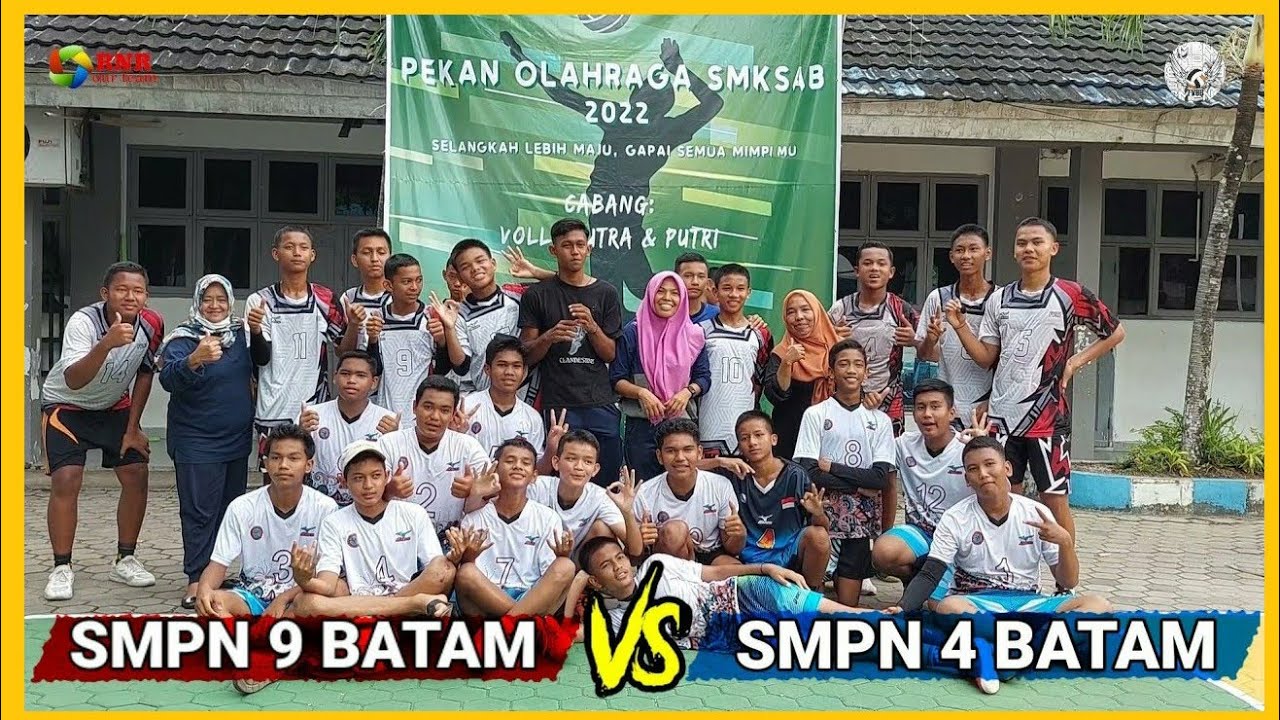 SMPN 9 BATAM 🆚️ SMPN 4 BATAM {VOLI} Pekan Olahraga SMKSAB 2022 - YouTube