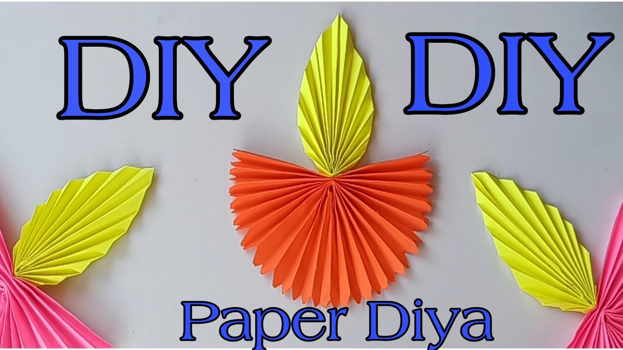 DIY : Karthika deepam decoration idea /Paper Diya decoration - YouTube