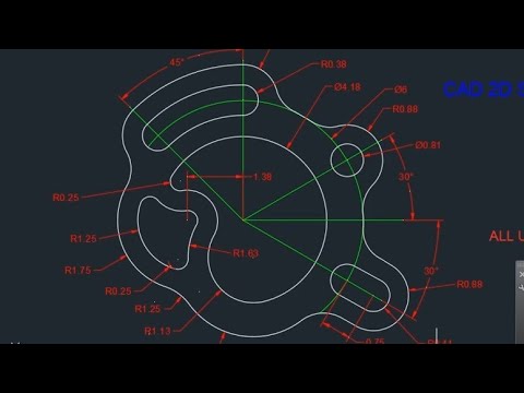 CAD 2D Sample Drawing #02 - YouTube