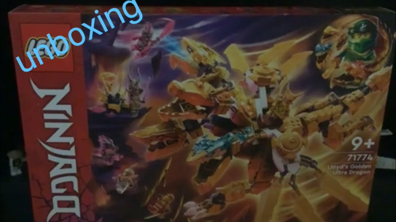 Lego Ninjago 71774 Lloyd’s Golden Ultra Dragon Set Unboxing! - YouTube