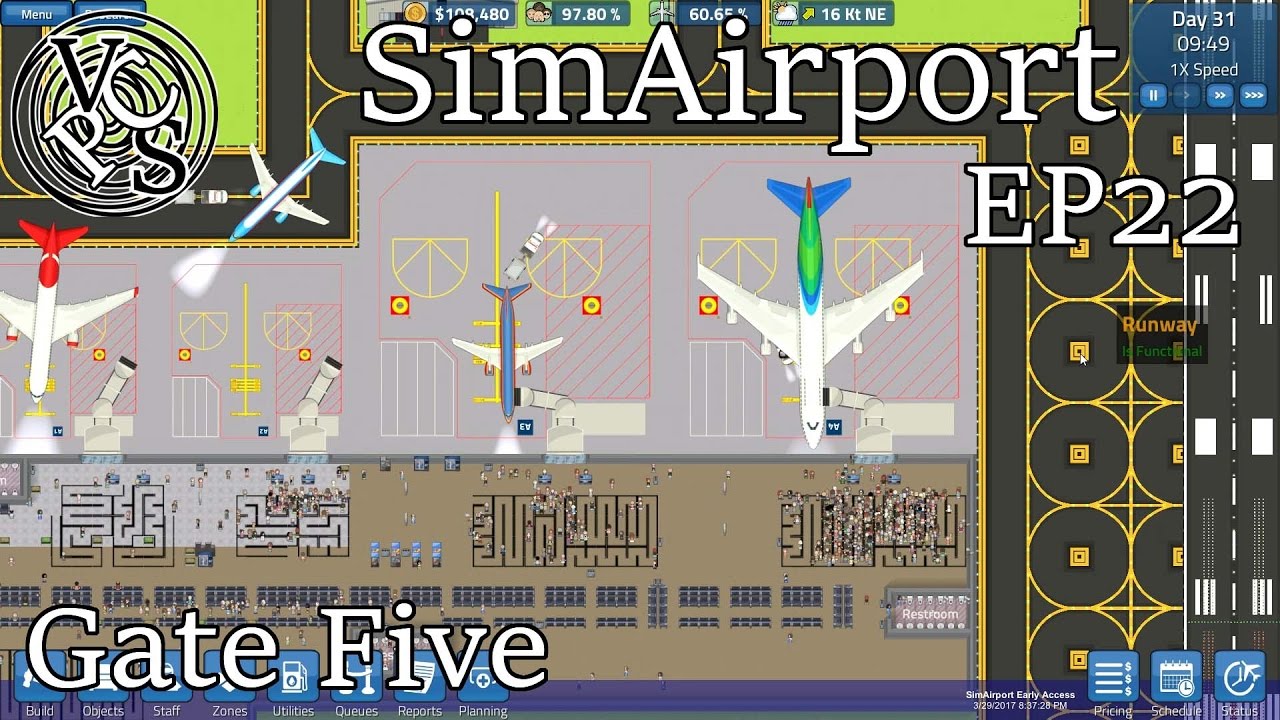 Let's Play SimAirport EP22 – Gate Five - Early Alpha Airport Simulator ...
