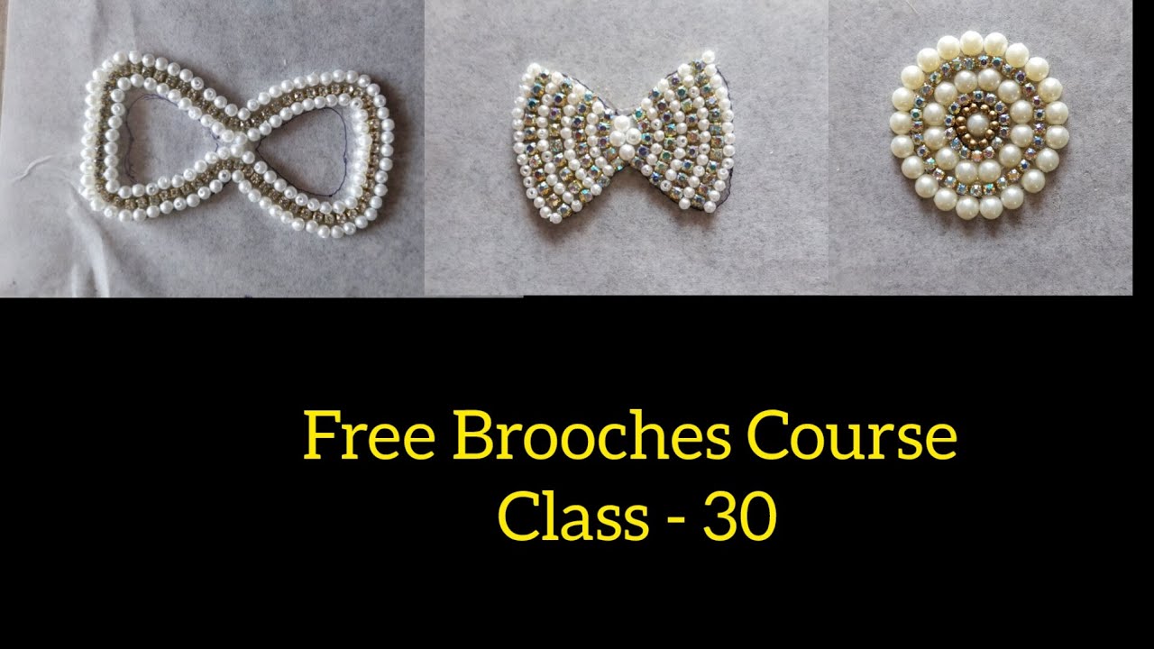 Free Brooches Course Class - 30 // Different types of clip Designs ...