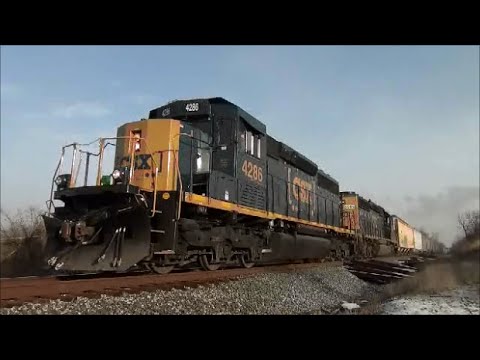 CSX Toledo Subdivision train Teir 4 Gevo, SD50, Rebuild SD40-3 CSX 4286 - YouTube