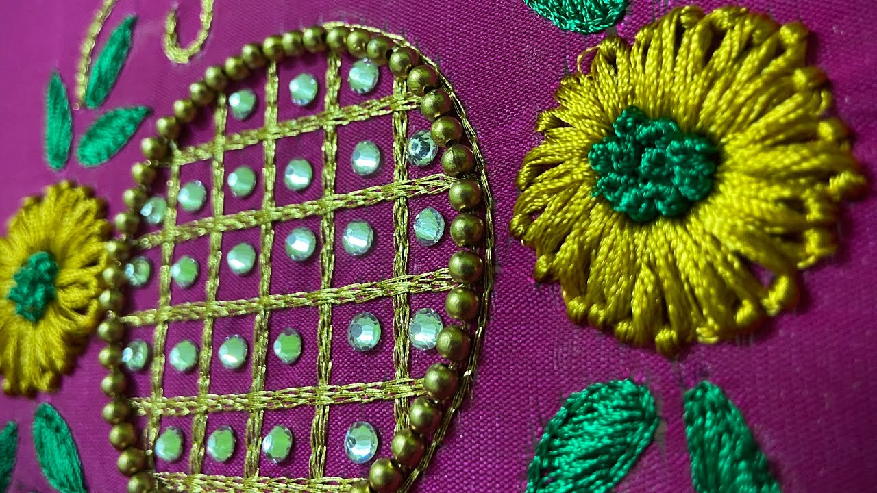 Simple thread work//Aari work for beginners - YouTube