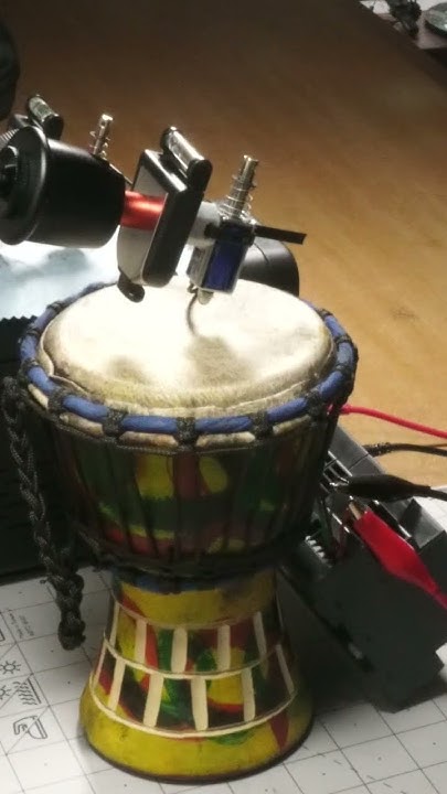 Robotic Drum Machine With Arduino Opta and Guitar #arduino #robotics #drummachine - YouTube