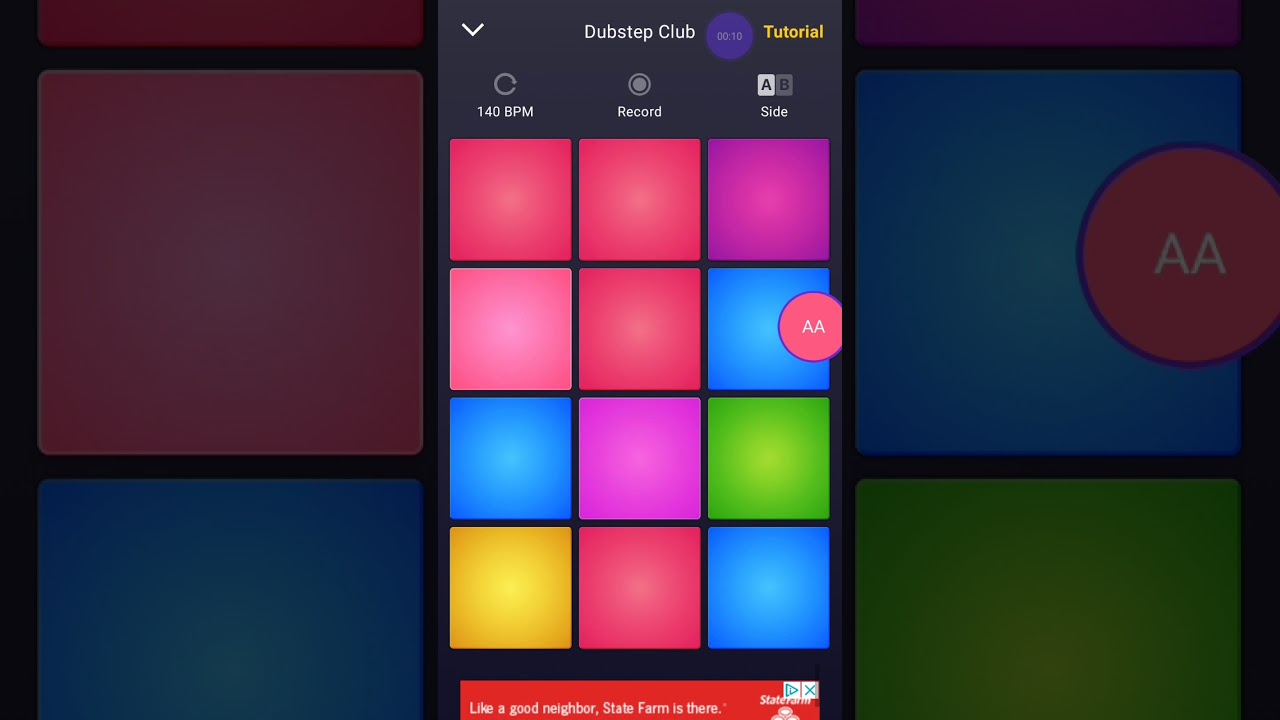 Playing drum beat game - YouTube