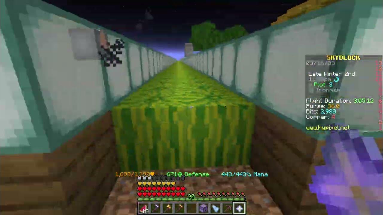 Melon Leggings & Powder Grinding Set-up: Magzie Plays: Ironman Profile On Hypixel Skyblock! EP ...