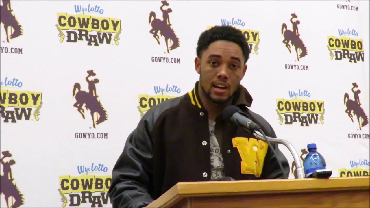 Wyoming WR Austin Conway After Air Force 11-17-18 - YouTube